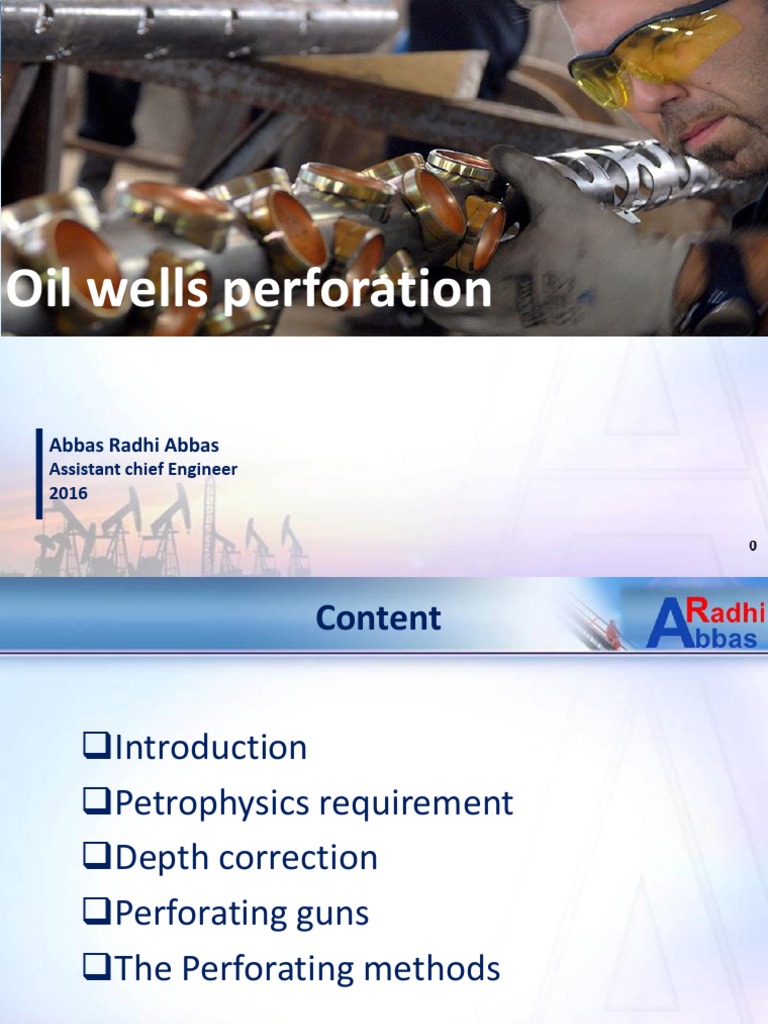 07oil Well Perforation - Abbas Radhi | PDF | Casing (Borehole) | Bullet