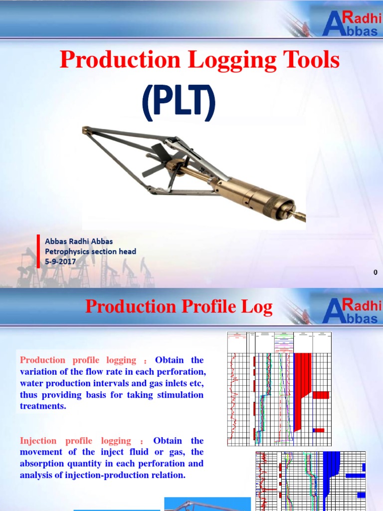 08 Production Logging Tools - PLT - Abbas Radhi | PDF | Flow Measurement | Gases