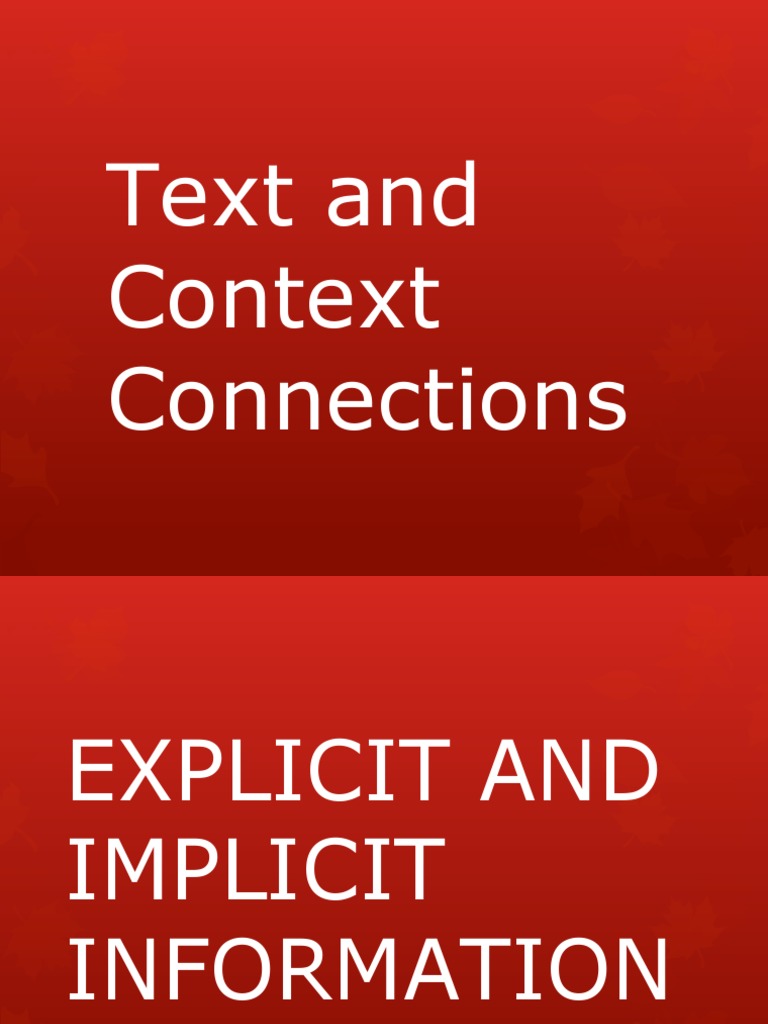 Text and Context Connections | PDF | Intertextuality | Cognition