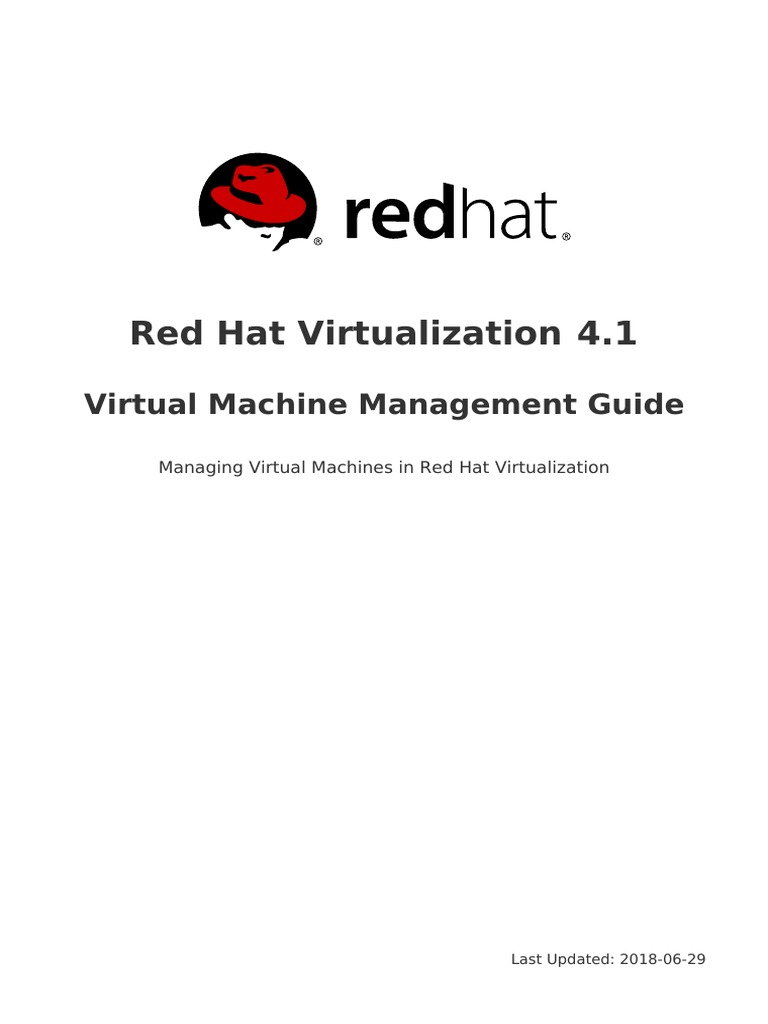 Red Hat Virtualization-4.1-Virtual Machine Management Guide-en-US PDF ...