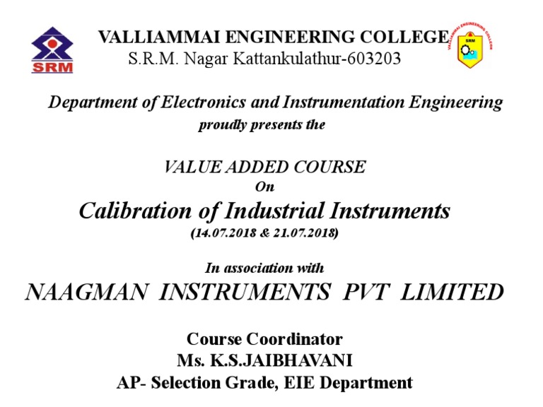 Calibration Course for Industrial Instruments | PDF