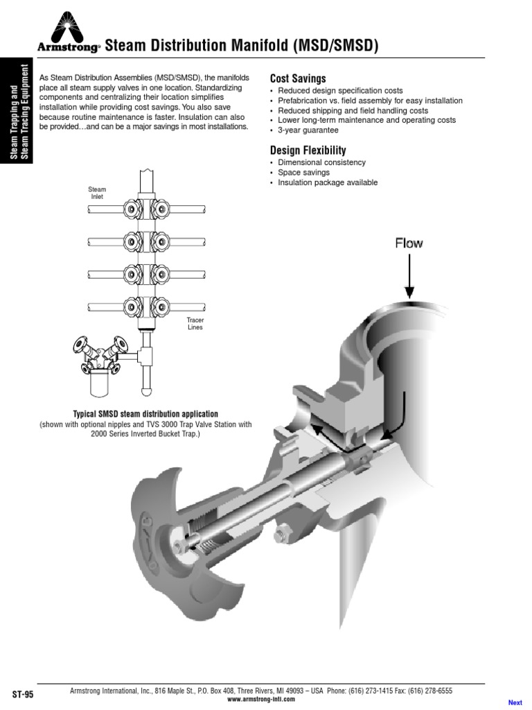 Steam Distribution Manifold | PDF | Valve | Mechanical Engineering