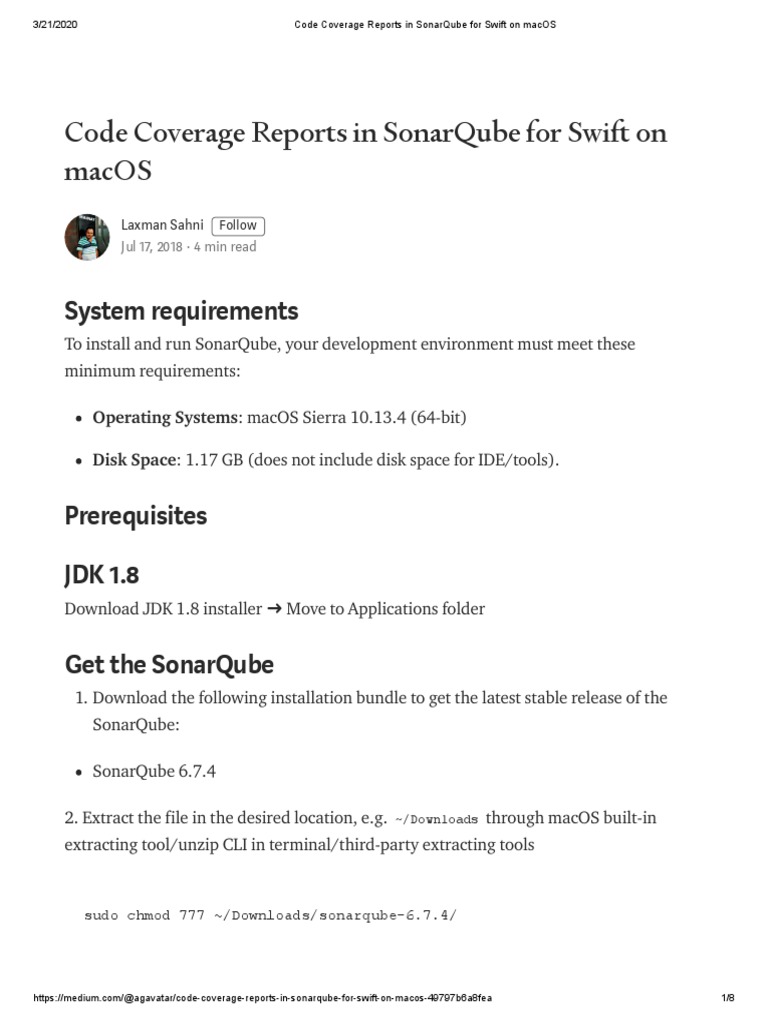Code Coverage Reports in SonarQube For Swift On macOS | PDF | Swift (Programming Language) | Xcode