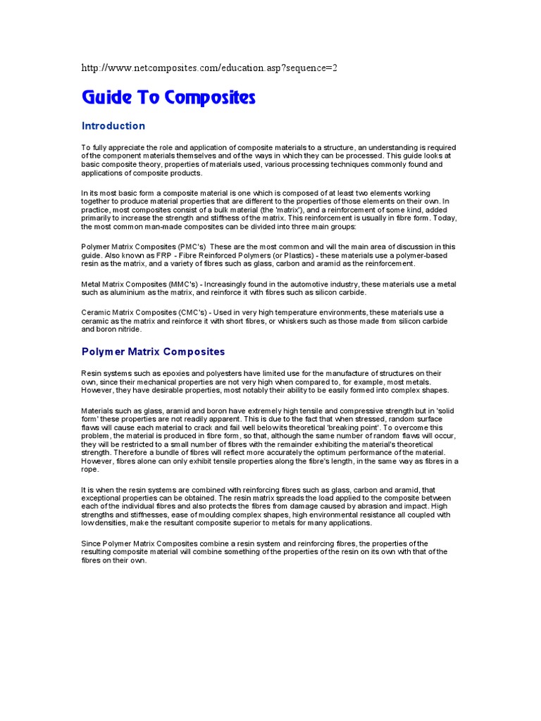 Basic Composites | PDF | Composite Material | Epoxy