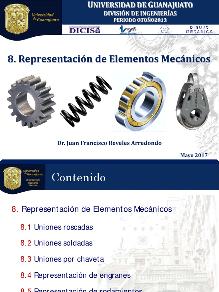 Representacion de Elementos Mecanicos PDF | PDF | Engranaje | Tornillo