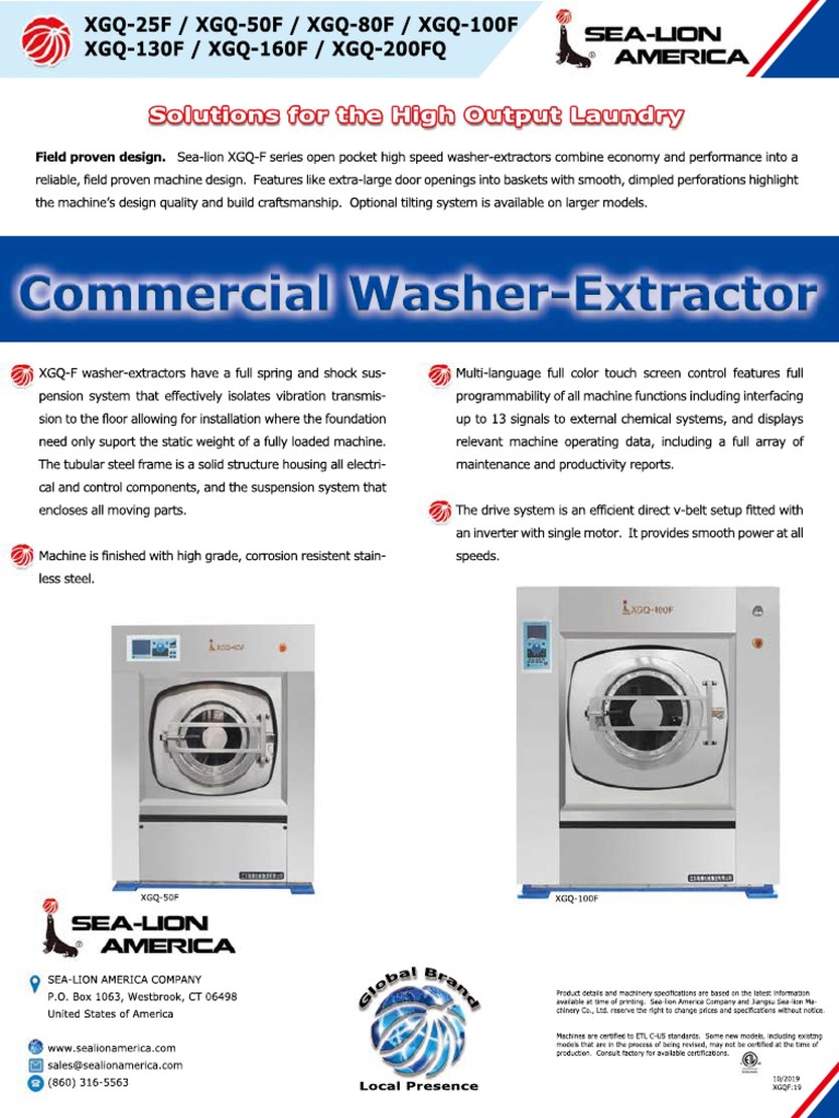 Commercial Washer-Extractor: Fi El D Proven Desi GN | PDF