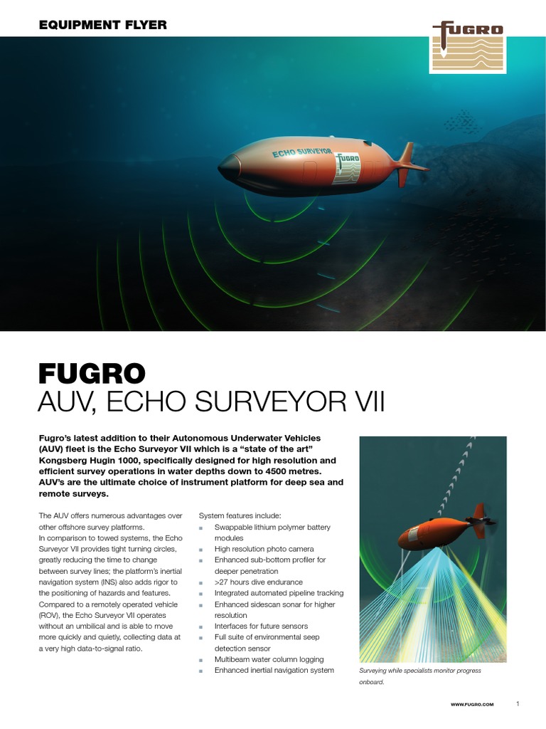 Fugro: Auv, Echo Surveyor Vii | PDF | Sonar | Nature
