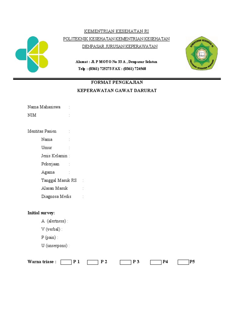 Format Askep Gadar | PDF