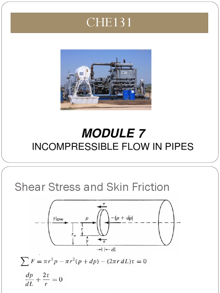 MODULE#7 - Incompressible Flow in Pipe - Feb | PDF | Fluid Dynamics | Pump