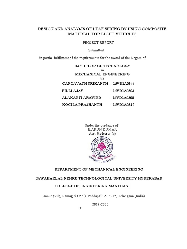 Leaf Spring Batch 09 | PDF | Fracture | Fatigue (Material)