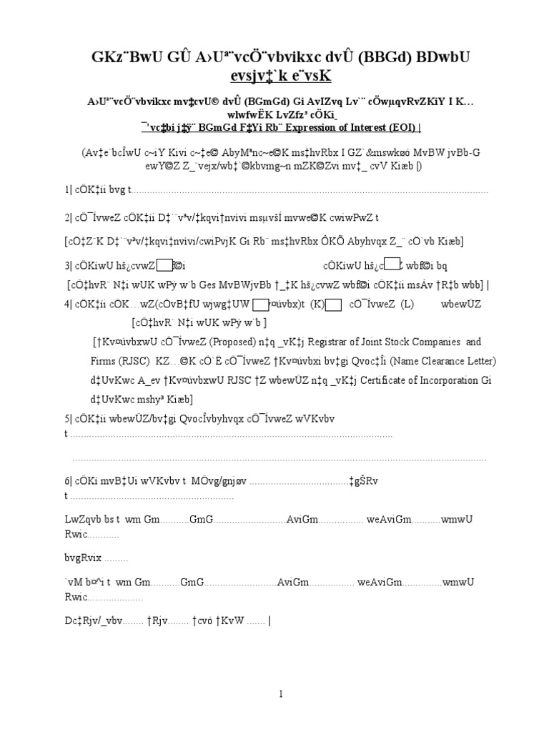 EEF (ESF) Eoi Form | PDF