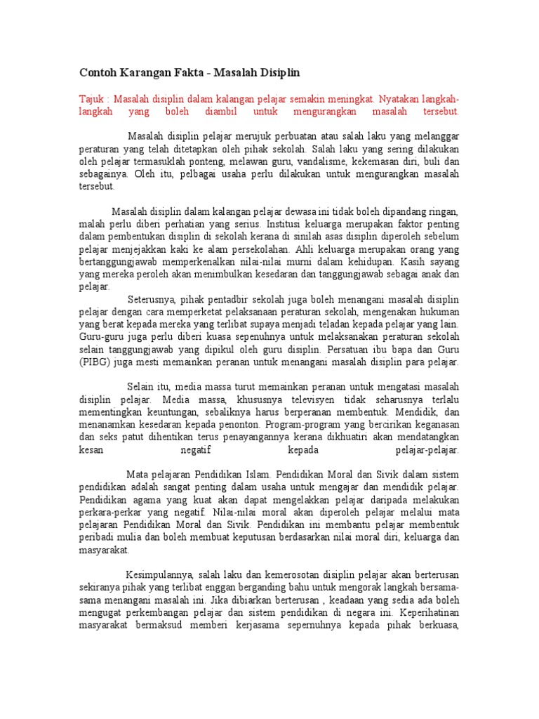 Contoh Karangan Fakta | PDF | Gaya Hidup