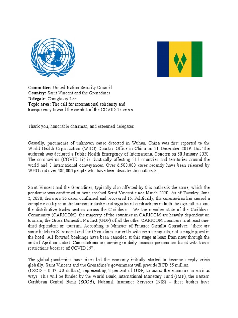 MUN Positionpaper | PDF | World Health Organization | Health Sciences