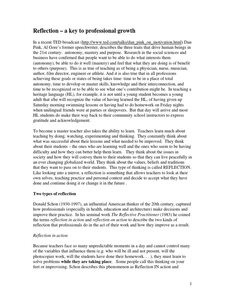 Reflection Strategies for Teacher Growth | PDF | Teachers | Lesson Plan