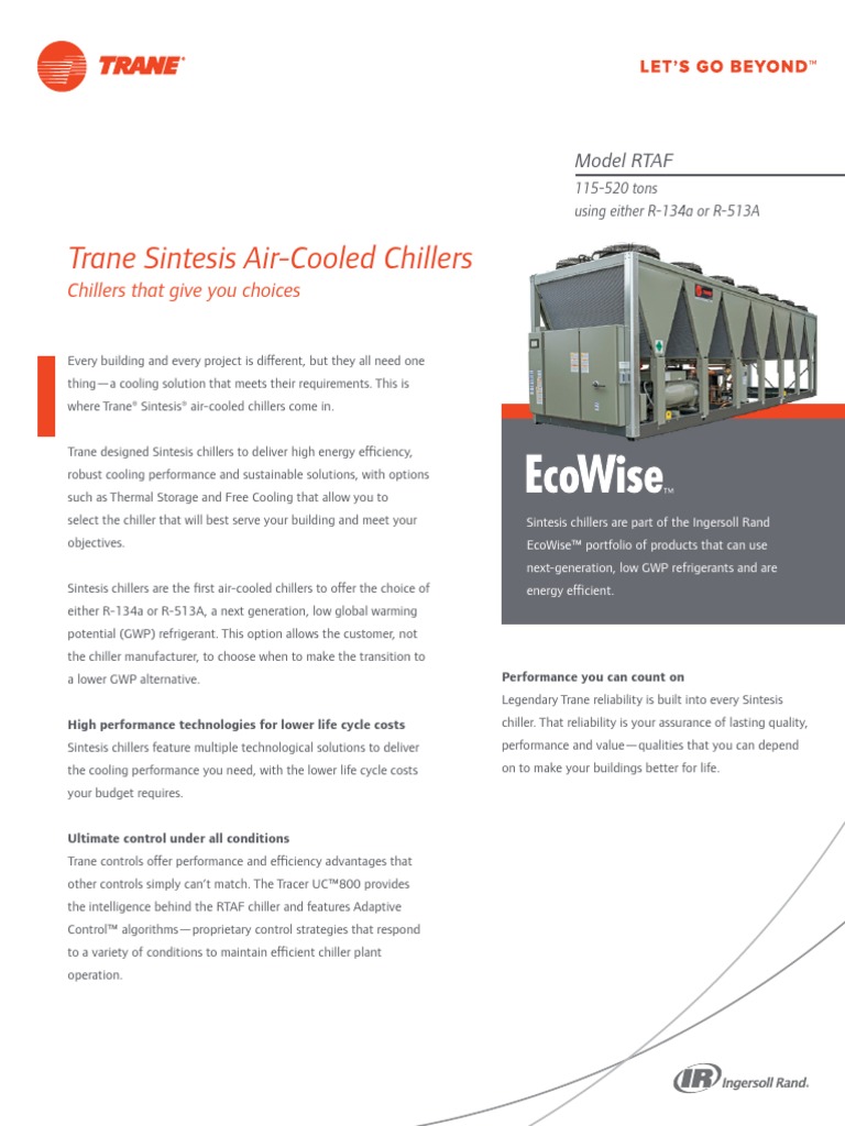 Trane Sintesis Air-Cooled Chillers: Chillers That Give You Choices ...