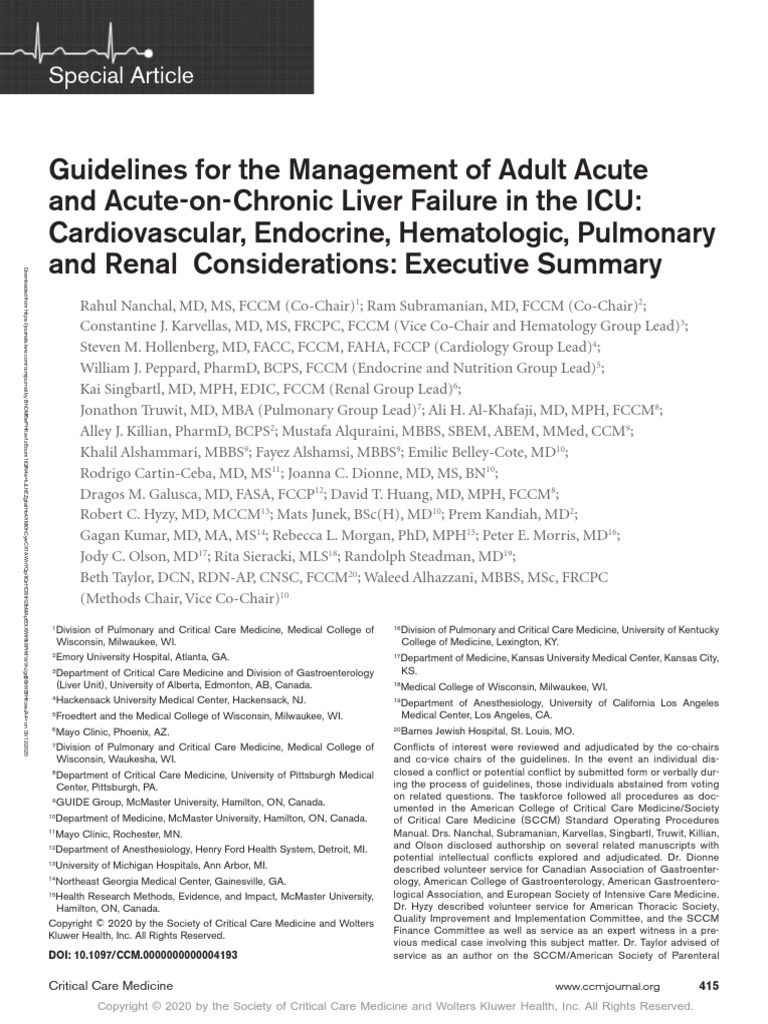 Guidelines - For - The - Management - of - Adult - Acute - On Chronic ...