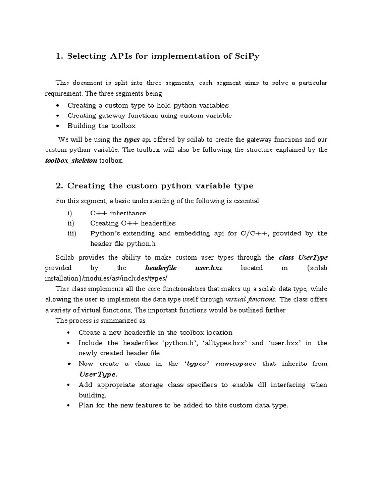 Selecting Apis For Implementation of Scipy: Toolbox - Skeleton Toolbox | PDF | Parameter ...
