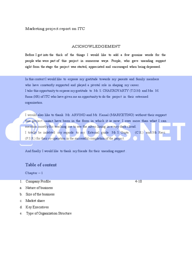 Mba Marketing Project Report On Itc | PDF | Economies | Business Mba Marketing Project Report On Itc | PDF | Economies | Business