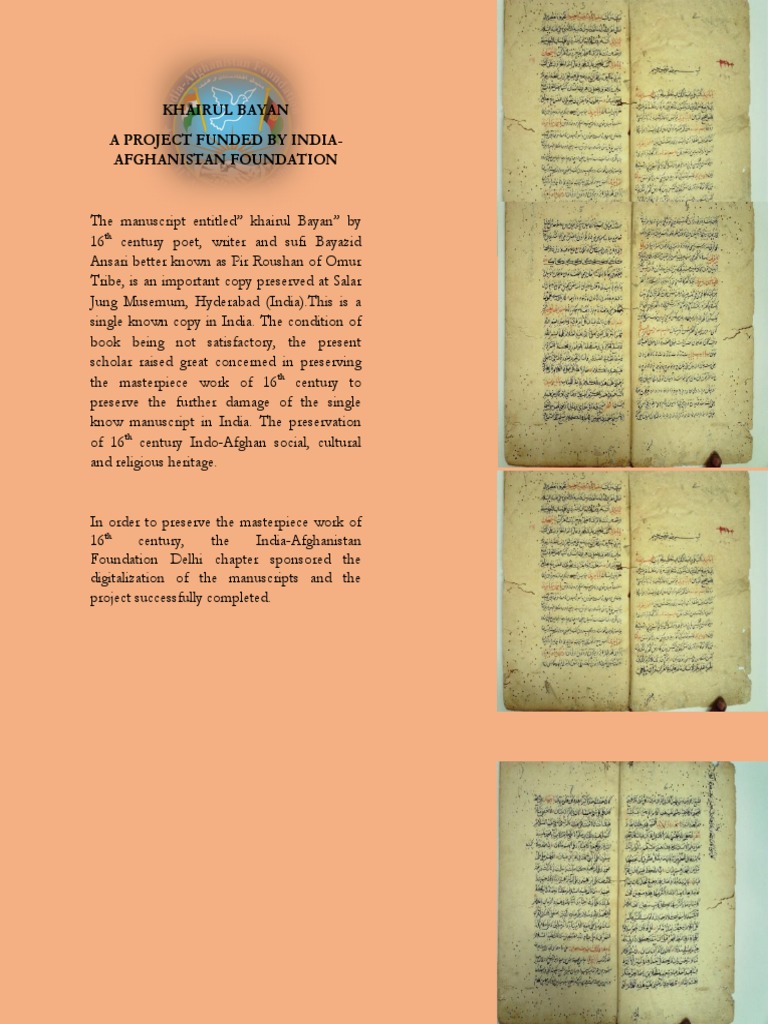 Khairul Bayan A Project Funded by India-Afghanistan Foundation | PDF ...