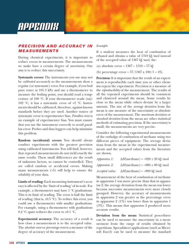 Appendix | PDF | Accuracy And Precision | Observational Error