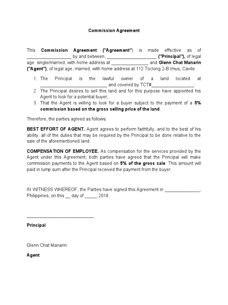 Commission Agreement | PDF