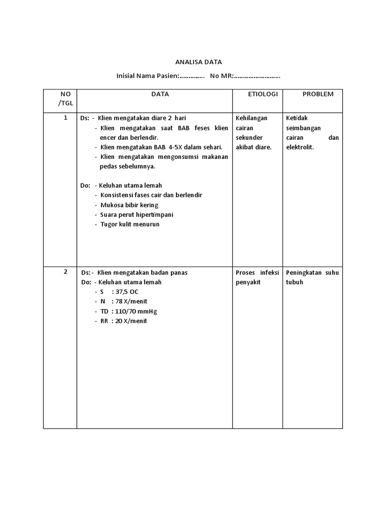 Contoh Analisa Data | PDF