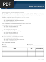 Timer Script and Log | PDF