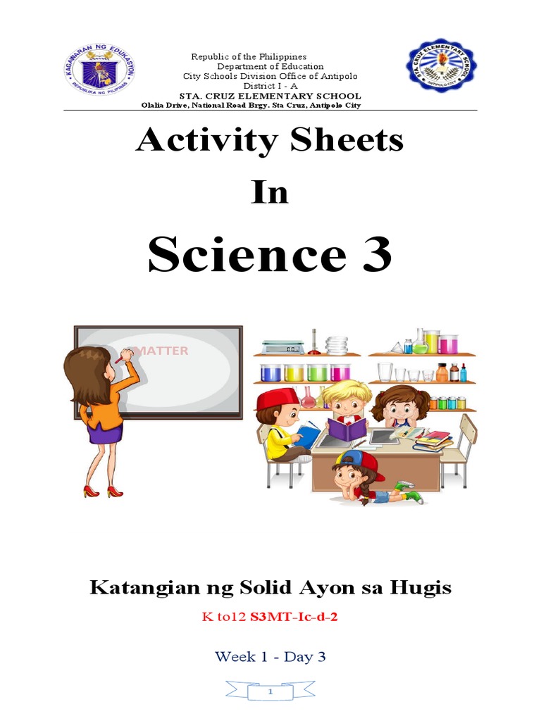 LAS SCIENCE Week 1 Day 3 | PDF