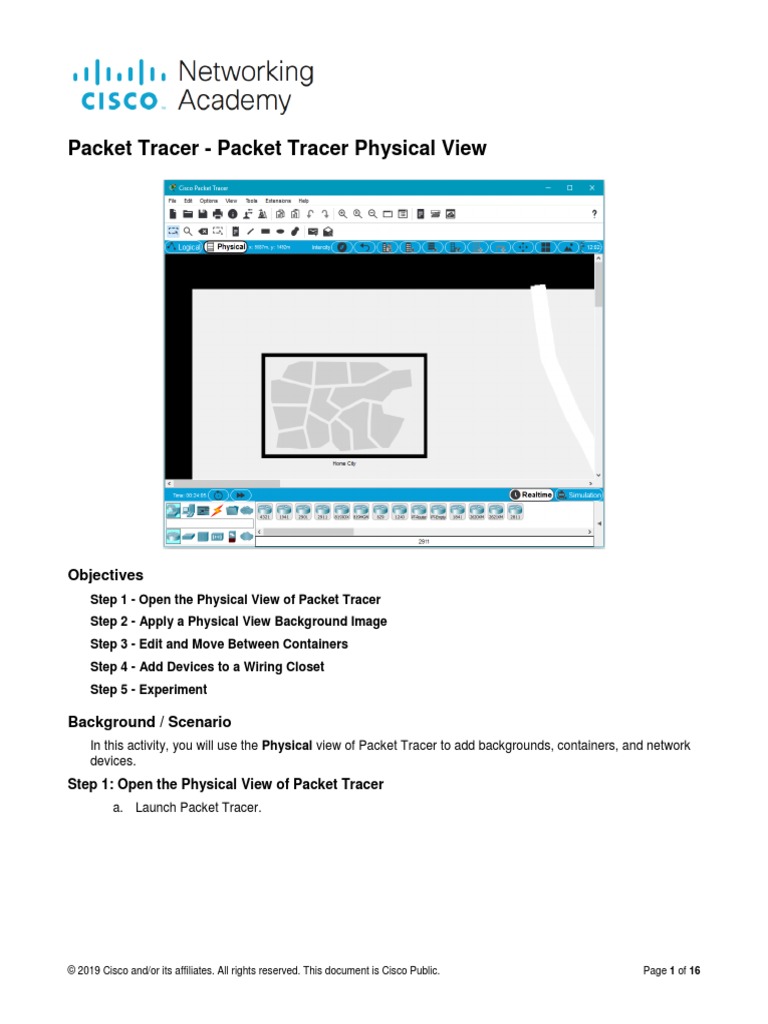 4.1.1.2 Packet Tracer - Packet Tracer Physical View | PDF | Computer ...