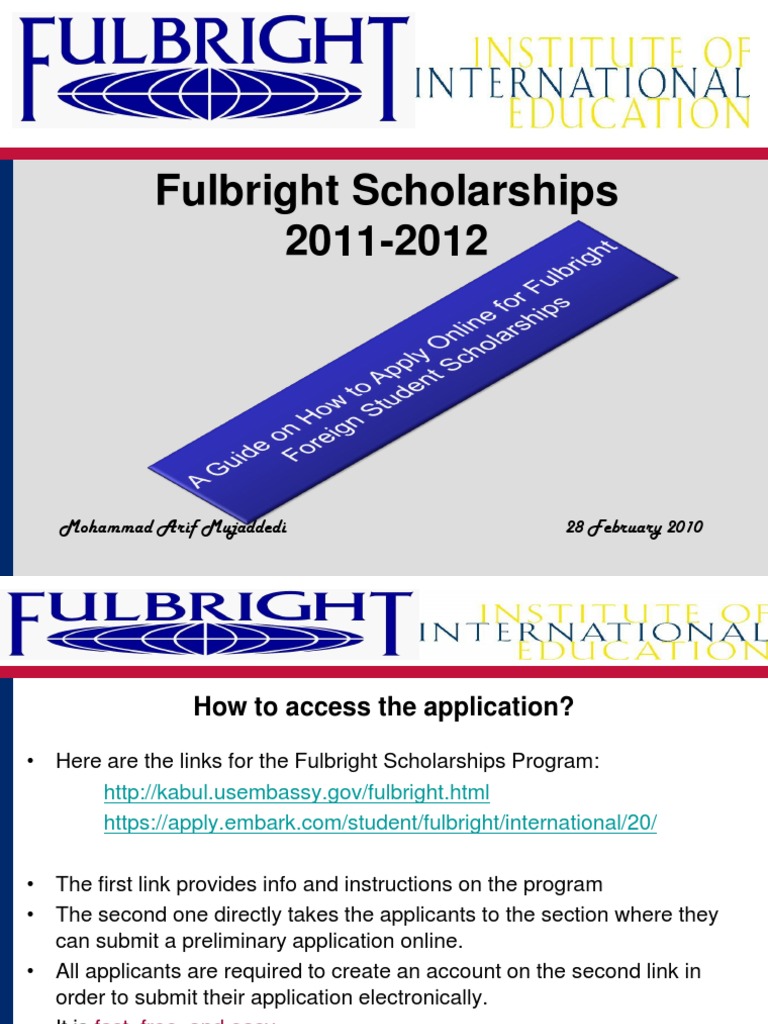 Presentation On Fulbright Application-2011-2012 | PDF | Communication | Cyberspace