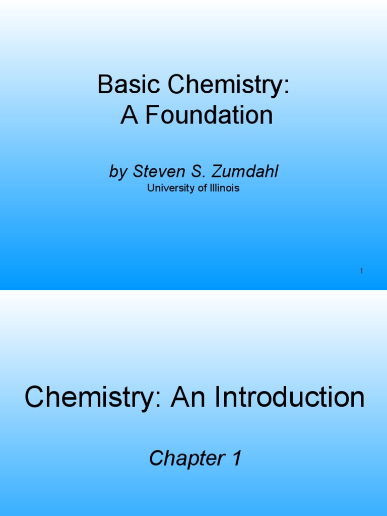 Basic Chemistry: A Foundation: by Steven S. Zumdahl | PDF | Scientific ...