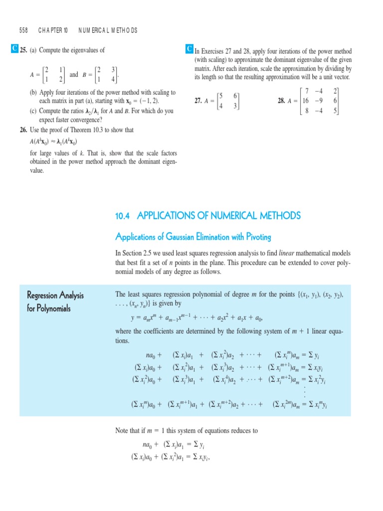 10.4 Applications of Numerical Methods Applications of Gaussian ...