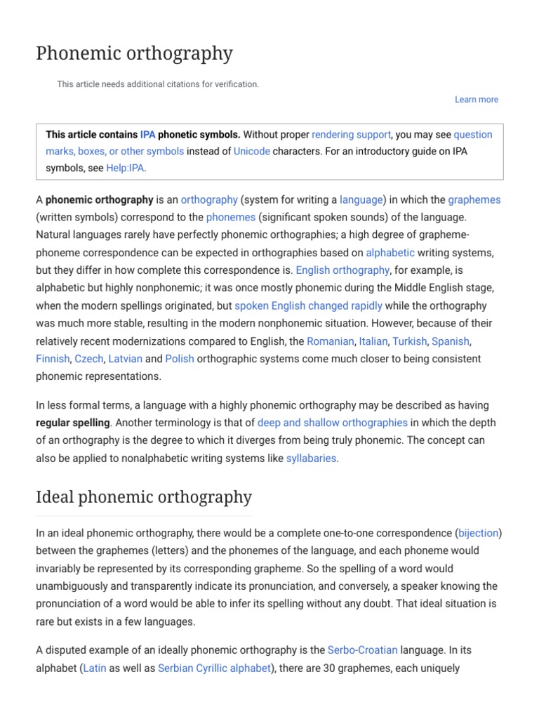 Phonemic Orthography | PDF | Orthography | Linguistics