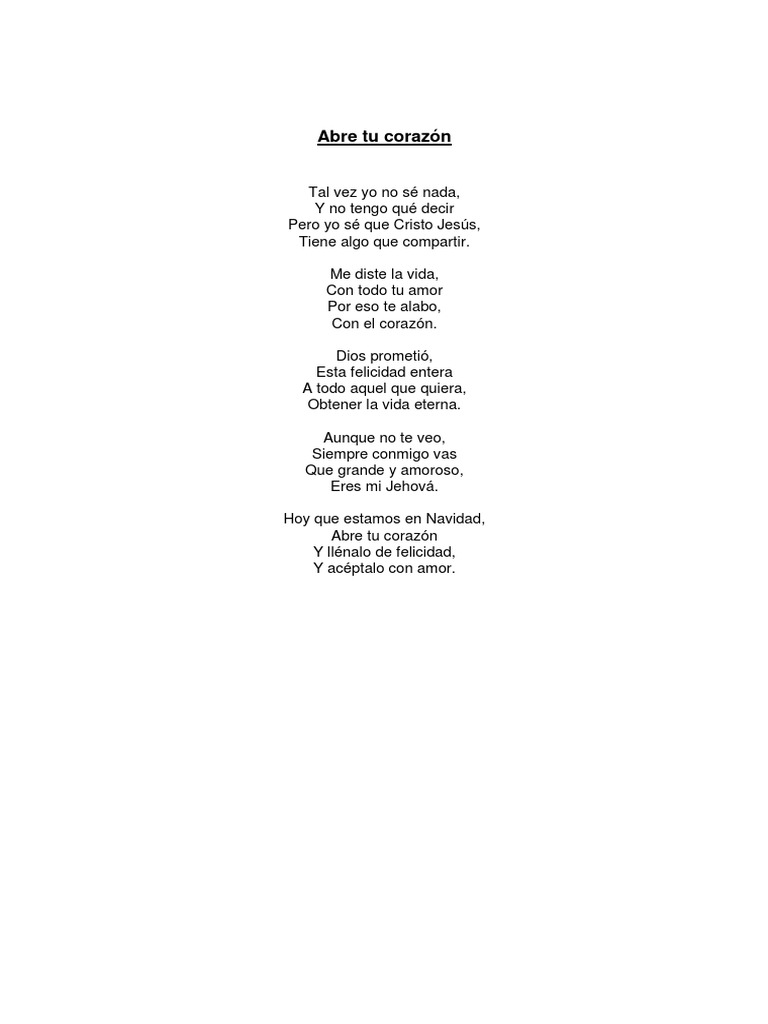 Abre Tu Corazon PDF | PDF