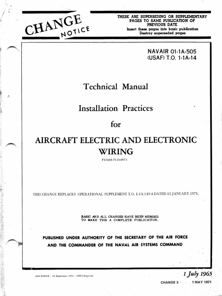 TO1 1A 14 Installation Practices For Electrical Wiring PDF | PDF