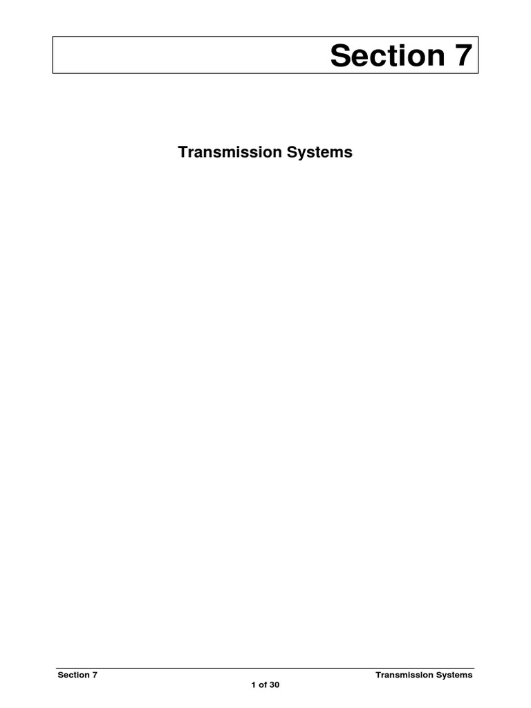 Section 7 - Transmission PDF | PDF | Transmission (Mechanics ...