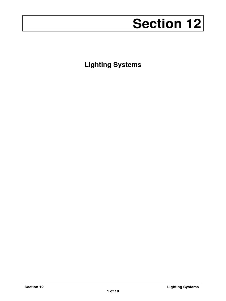 Section 12 - Lighting PDF | PDF | Cockpit | Switch