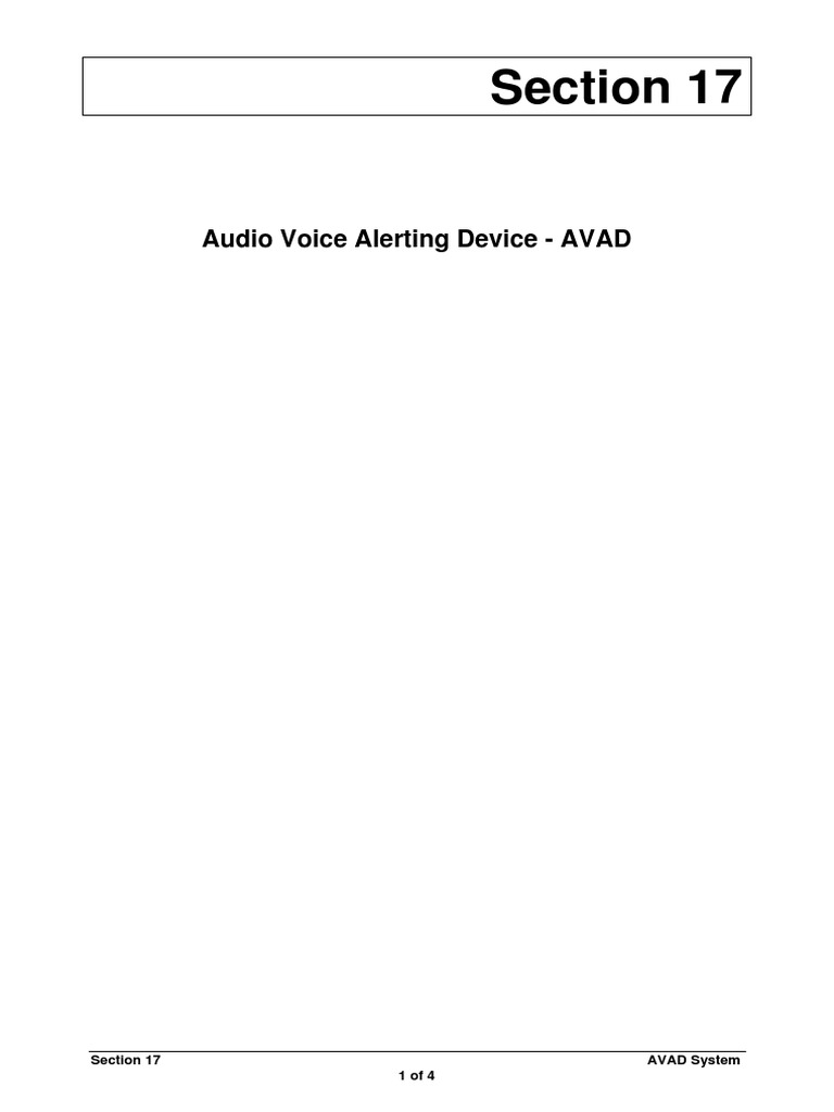 Section 17: Audio Voice Alerting Device - AVAD | PDF | Altimeter | Landing Gear