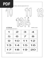 Actividades de Números del 0 al 20 | PDF