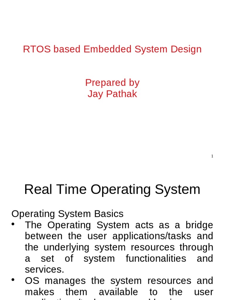 RTOS & Embedded Systems Guide | PDF | Kernel (Operating System) | Operating System