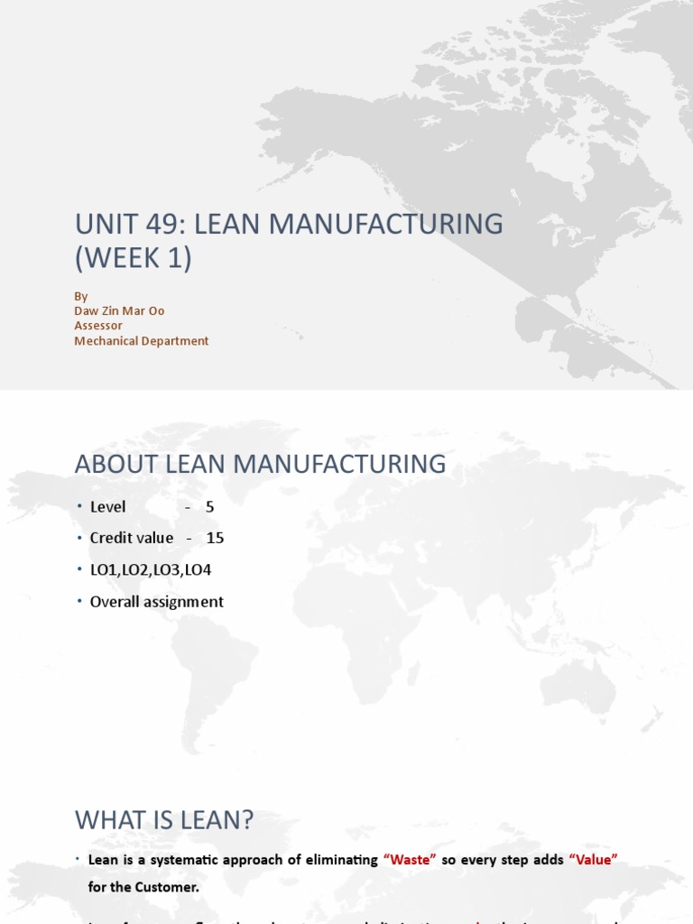 LEAN MANUFACTURING PRINCIPLES | PDF | Lean Manufacturing | Economic Sectors