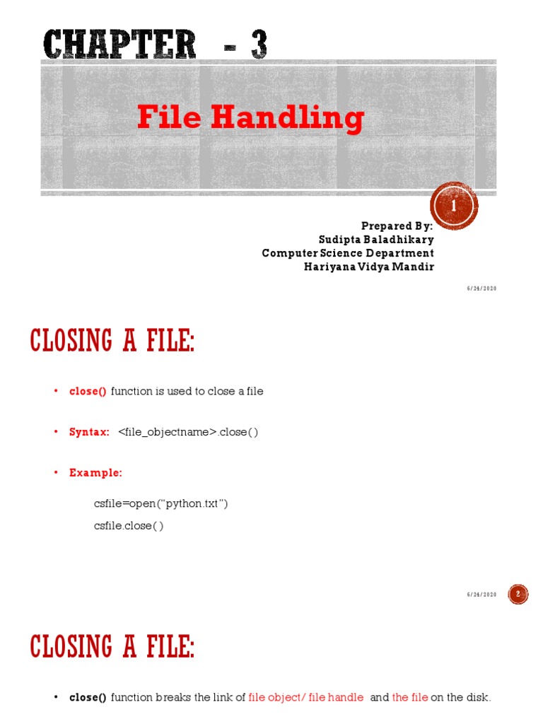 File Handling - 2 PDF | PDF | Text File | Computer File