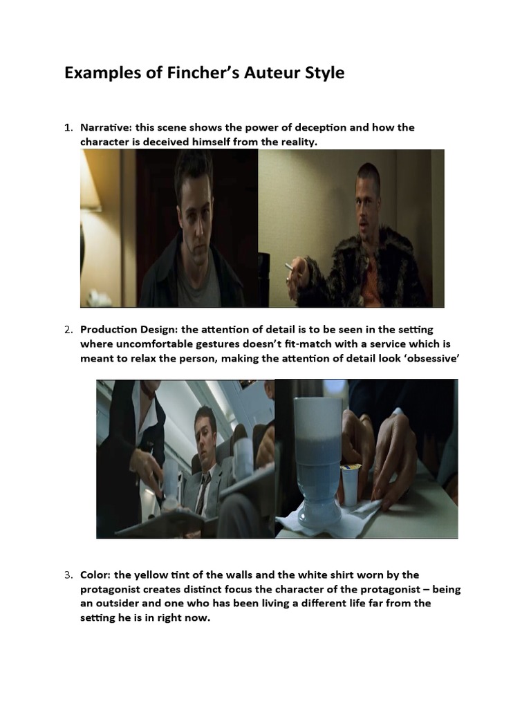 Examples of Fincher's Auteur Style | PDF | Art