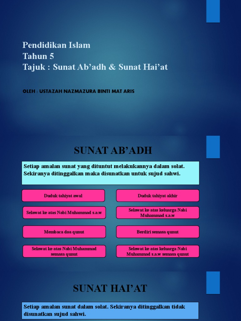 Sunat Ab'adh Dan Sunat Hai'at | PDF