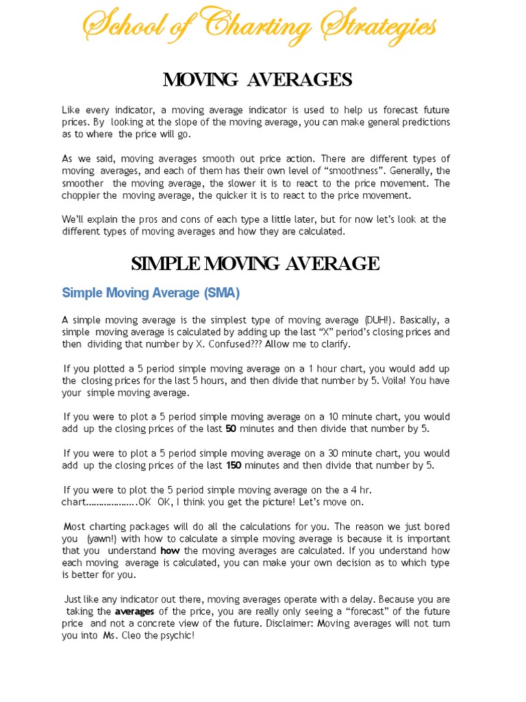 Moving Averages: Simple Moving Average (SMA) | PDF | Moving Average ...