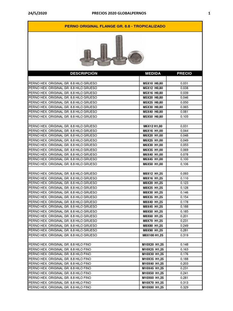 Perno Original Flange | PDF