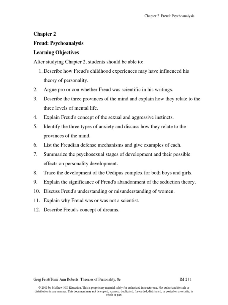 Feist8e - IM - ch02 - FREUD PDF | Download Free PDF | Id | Sigmund Freud