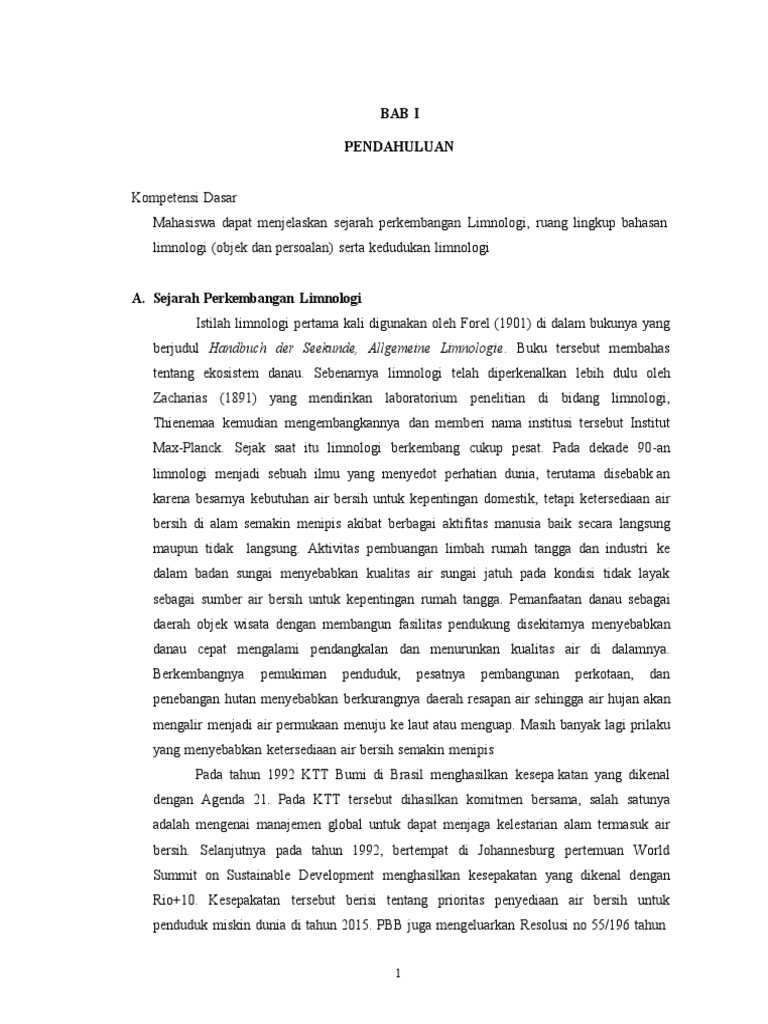 Buku Ajar Limnologi 2019-1 | PDF