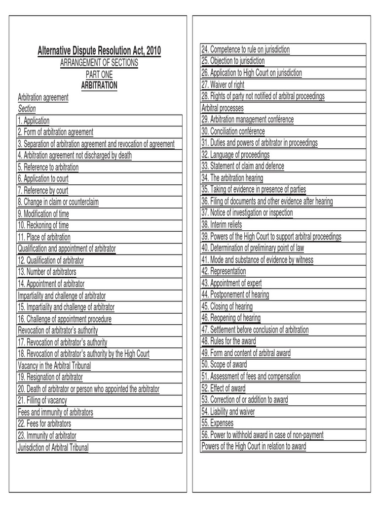 Alternative Dispute Resolution Act | PDF | Arbitral Tribunal | Arbitration