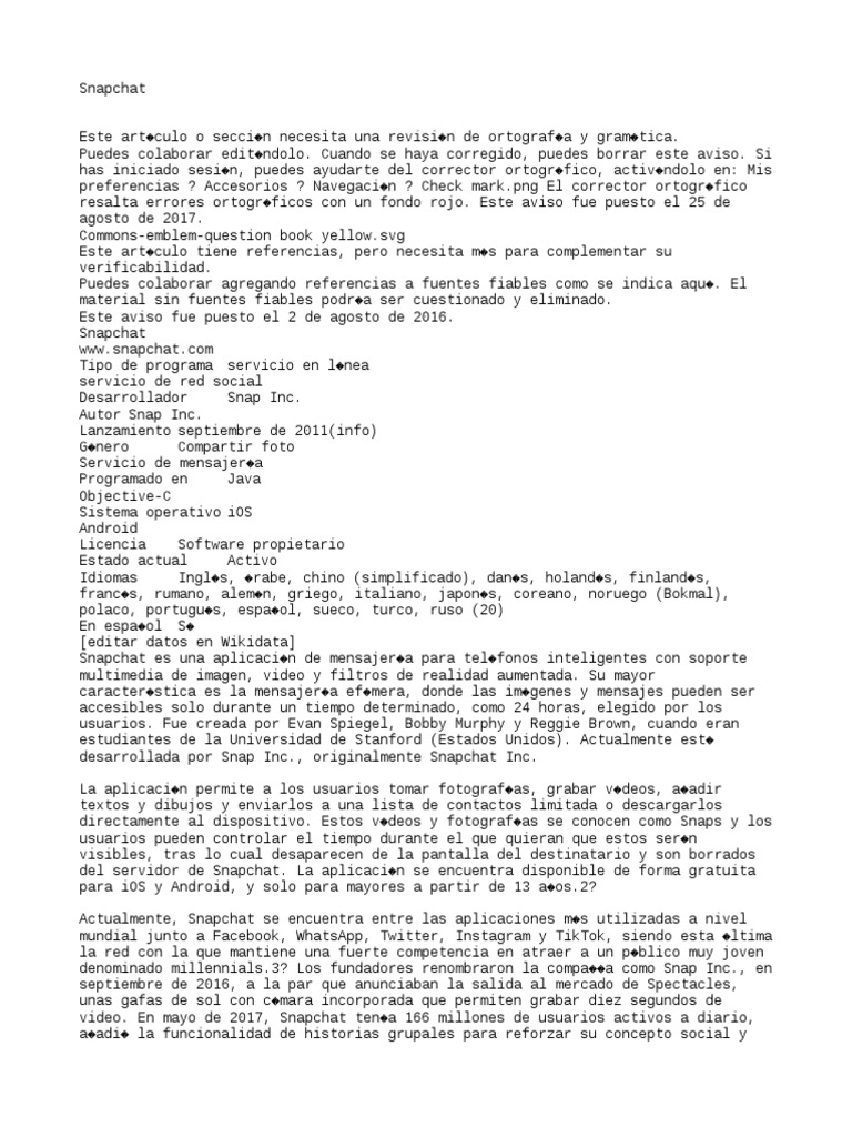 Snapchat | PDF | Snapchat | Multimedia